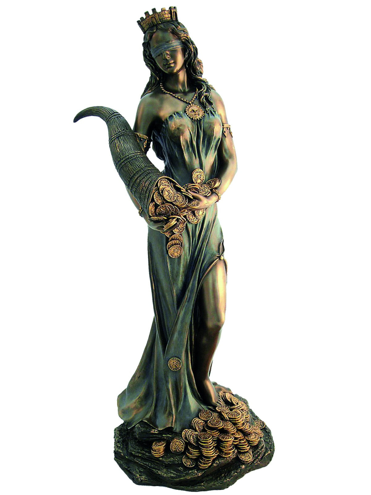 Fortuna Roman Goddess Statue, Extra Large 72cm Bronze Resin, Made in I ...