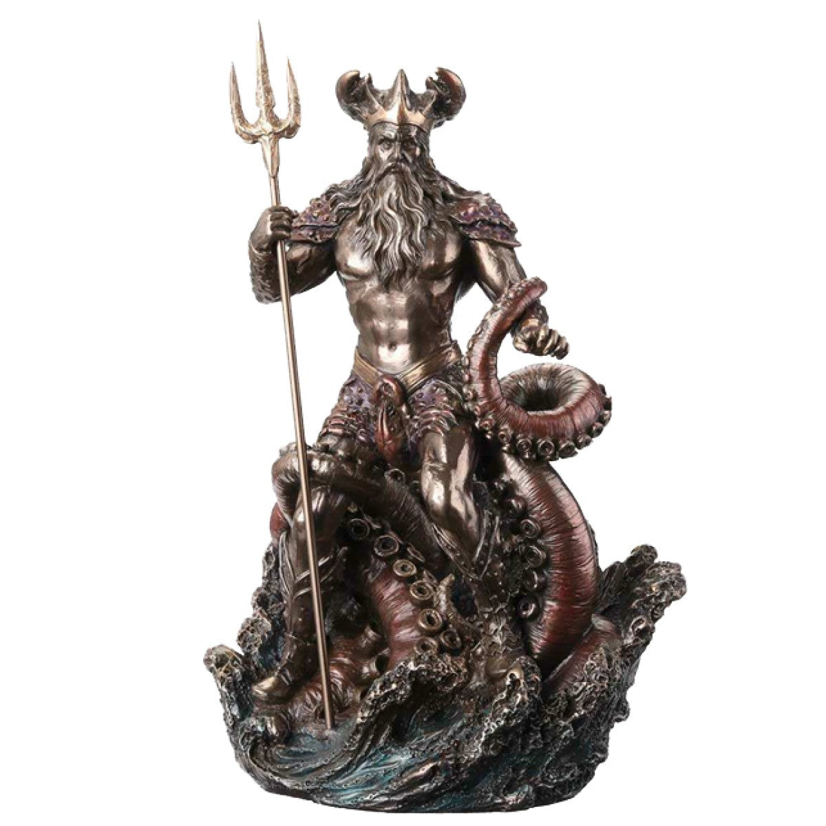 Oceanus Greek God Statue – Bronze Resin, 22.5 cm, Made in Italy – Hobby ...